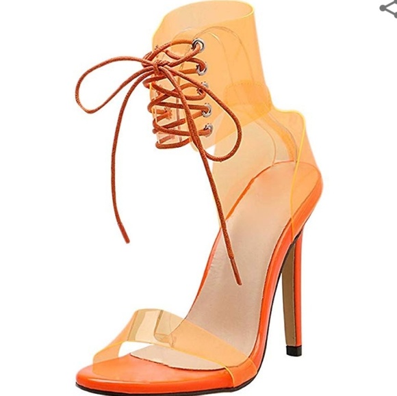 Shoes | Open Toed High Heel Women Transparent Sandals | Poshmark